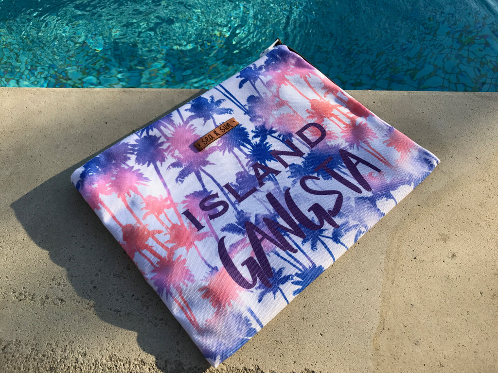 Island Gangsta Waterproof lined Bag for the Beach, Pool, Travel or Mak ...